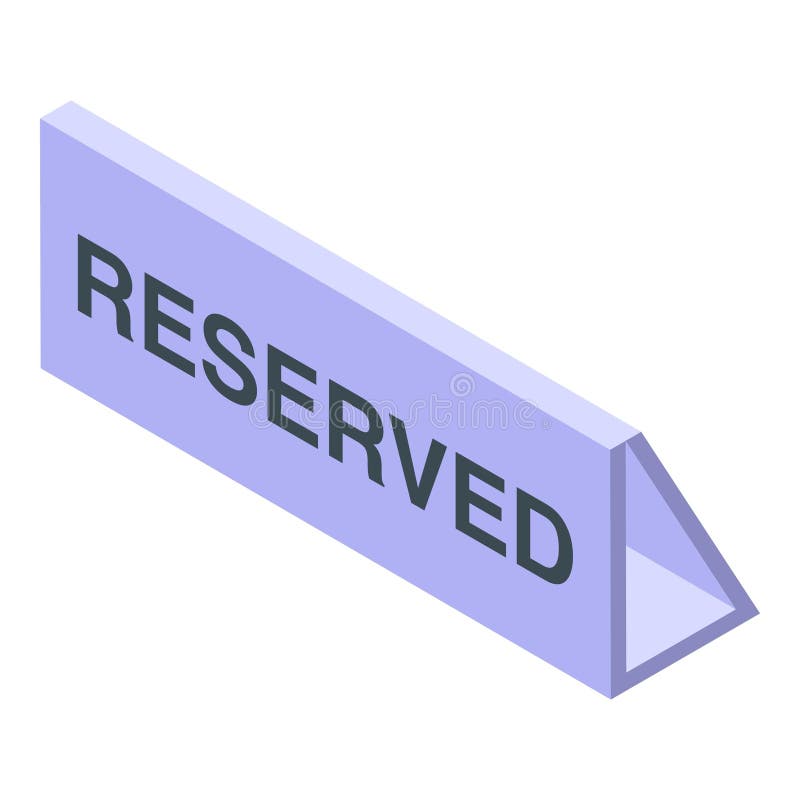 Reserved Table Sign is Reserving Space in Restaurant Stock Vector ...