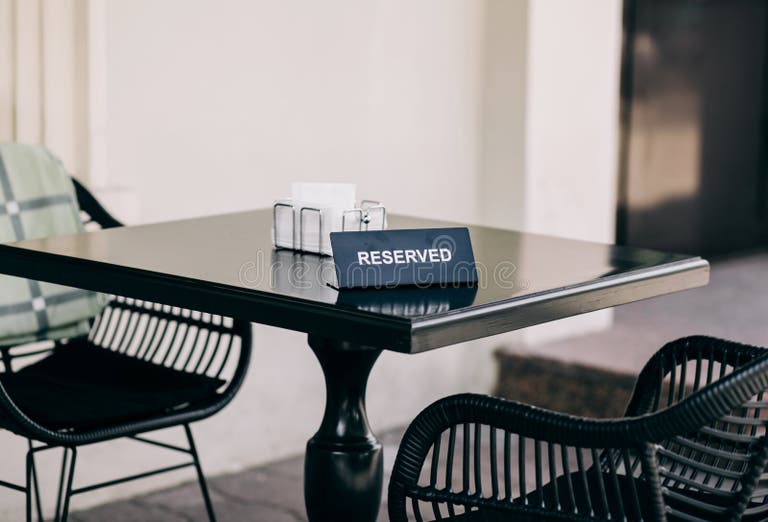 Reserved table sign stock photo. Image of occupied, party - 203562426