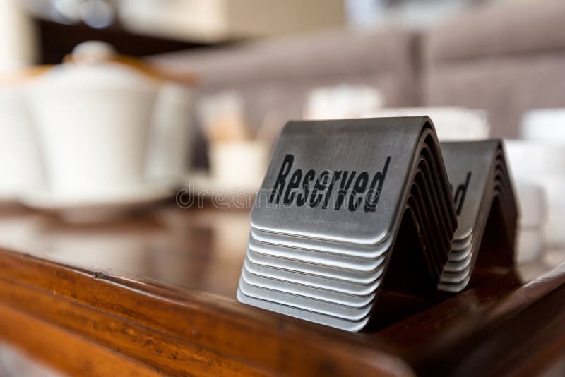 Reserved table signs stock photo. Image of party, glass - 31260866
