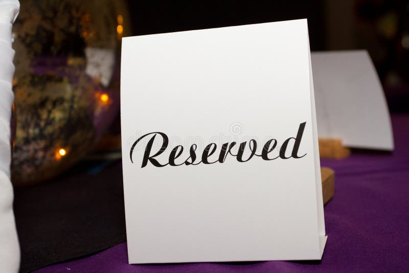 Reserved Tag stock photo. Image of wedding, place, decoration - 28426178