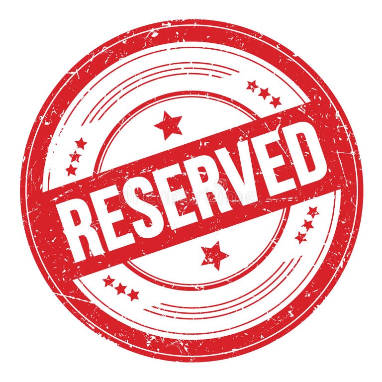 RESERVED Text on Red Round Grungy Stamp Stock Illustration ...