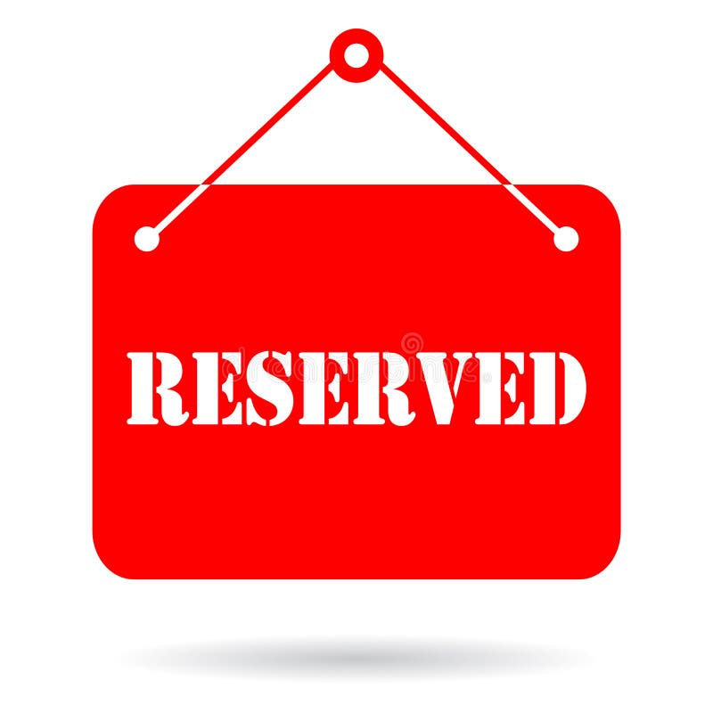Reserved vector sign stock vector. Illustration of book - 220019861