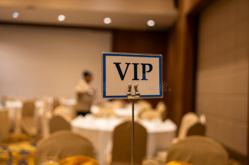 Reserved VIP Sign on the Table Stock Image - Image of place, restaurant ...
