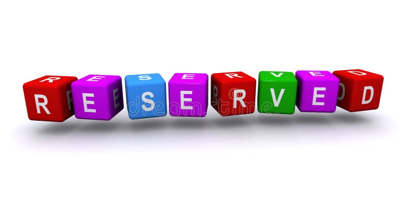 Reserved Word Block on White Stock Illustration - Illustration of ...