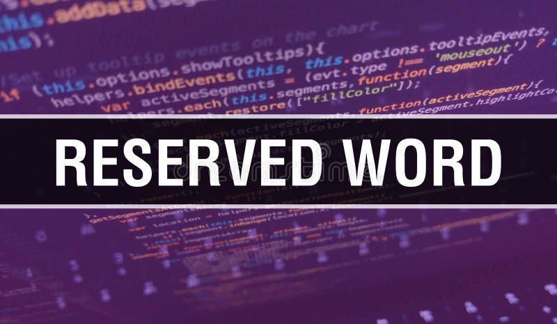 Reserved Word With Digital Java Code Text Reserved Word And Computer Software Coding Vector