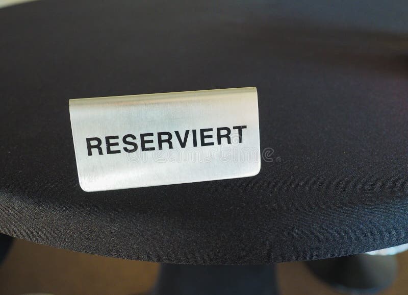 Reserviert (reserved) Table Sign Stock Image - Image of sign, reserved ...