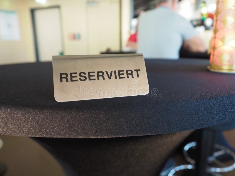 Reserviert (reserved) Table Sign Stock Image - Image of sign, reserved ...