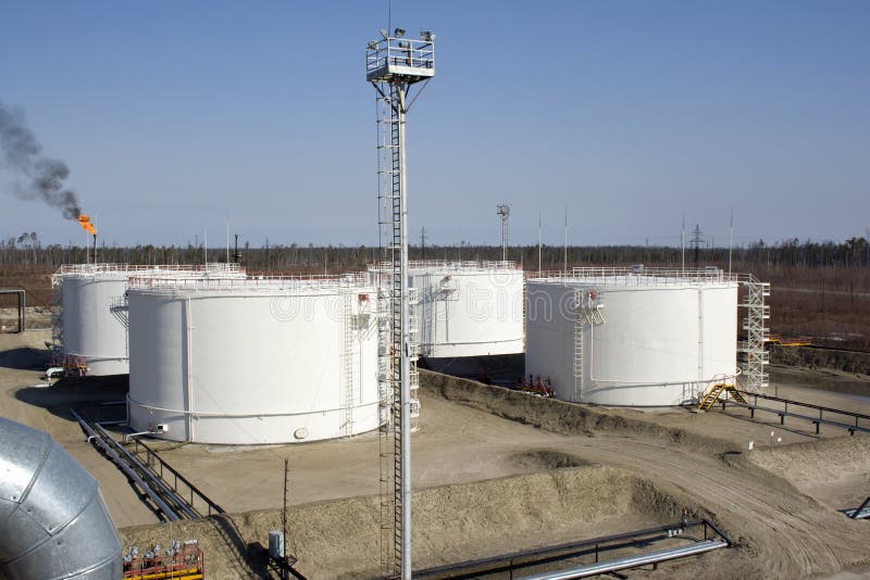 Oil barrier stock image. Image of facility, extracting - 4691703