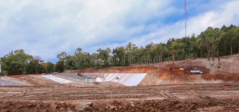 Reservoir Construction Site Stock Photo - Image of duty, development ...