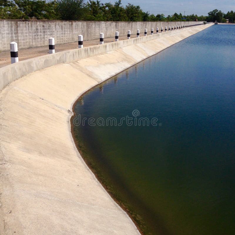 Reservoir stock image. Image of irrigation, line, water - 54385461