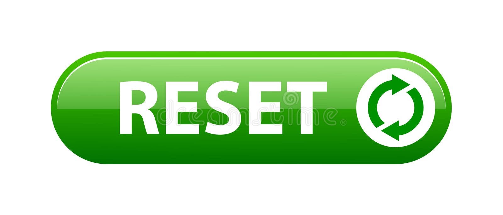 Reset button stock vector. Illustration of activate - 224409989