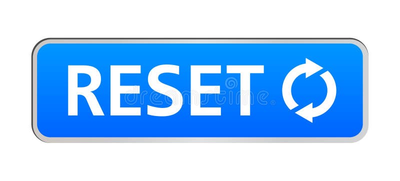 Reset button stock vector. Illustration of open, process - 224409974