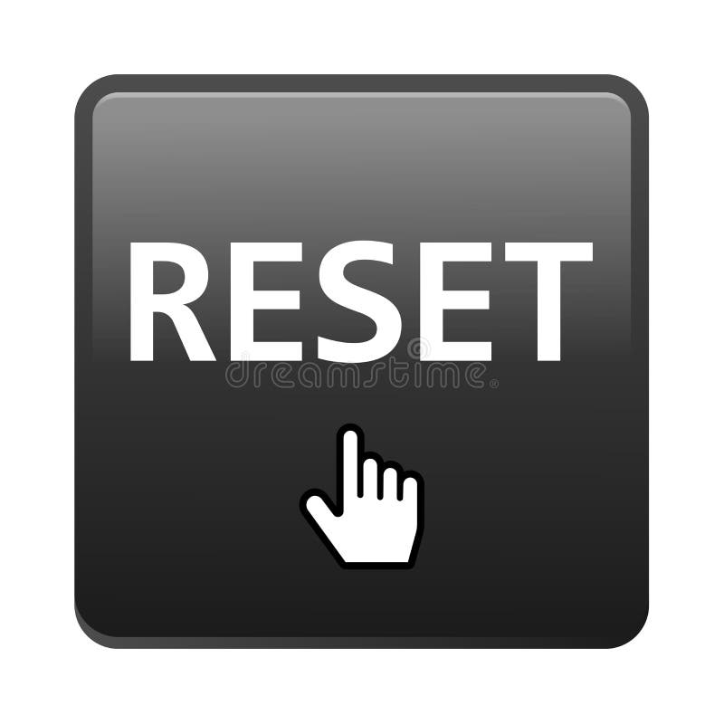 Reset button stock vector. Illustration of black, online - 224410393