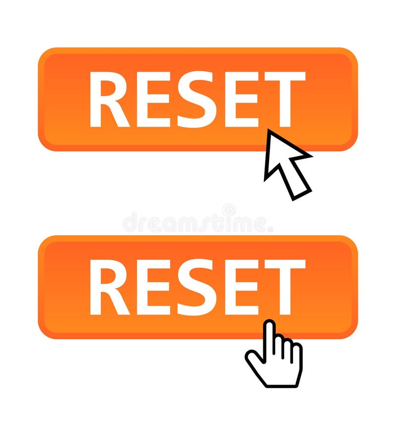 Reset button stock vector. Illustration of button, gyration - 224410590