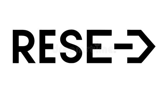 RESET Arrow Icon. Data Reinitialization Symbol. Vector Design ...