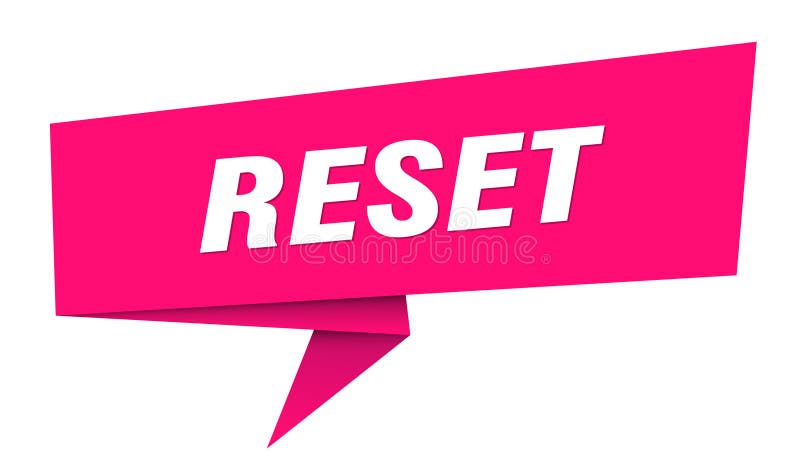Reset Banner. Reset Speech Bubble, Label, Sticker, Sign Template Stock ...