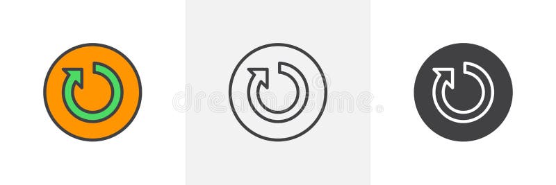 Reset button icon stock vector. Illustration of button - 146390107