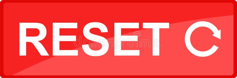 Reset button illustration stock vector. Illustration of text - 353379922