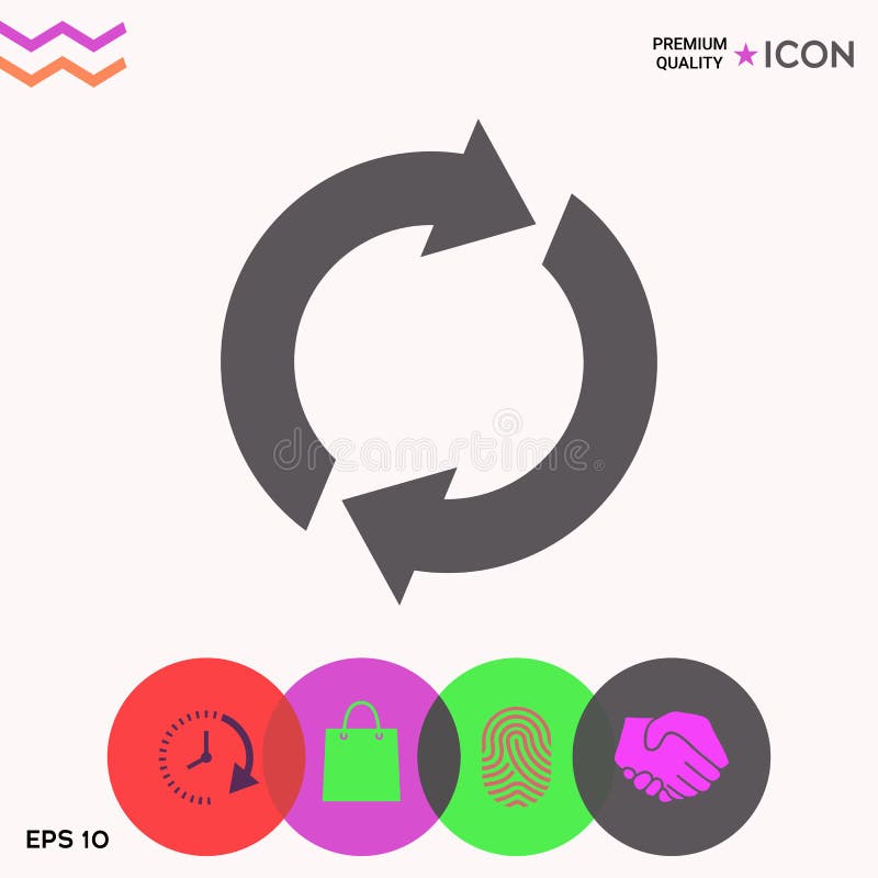 Reset Button, Reload Arrows Stock Vector - Illustration of loop, symbol ...