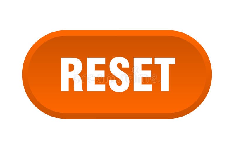 Reset Button. Rounded Sign on White Background Stock Vector ...