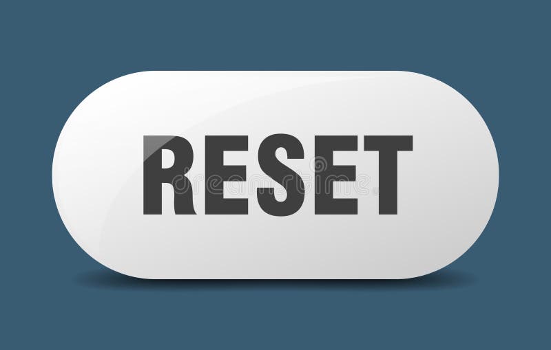 Reset Button. Sticker. Banner. Rounded Glass Sign Stock Vector ...