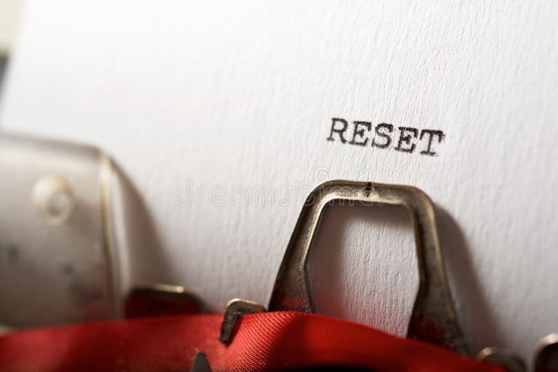 Reset concept view stock image. Image of success, paper - 189833491