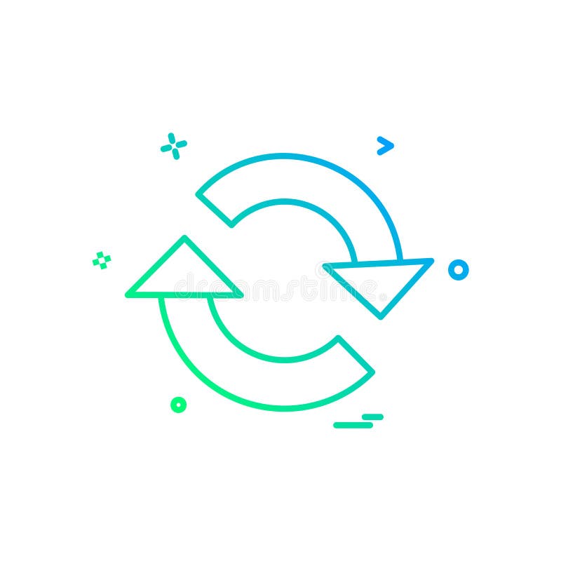 Reset icon design vector stock vector. Illustration of cursor - 125536025