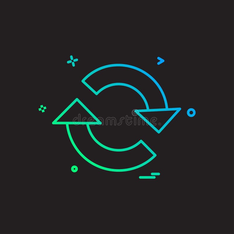 Reset icon design vector stock vector. Illustration of symbol - 132445925