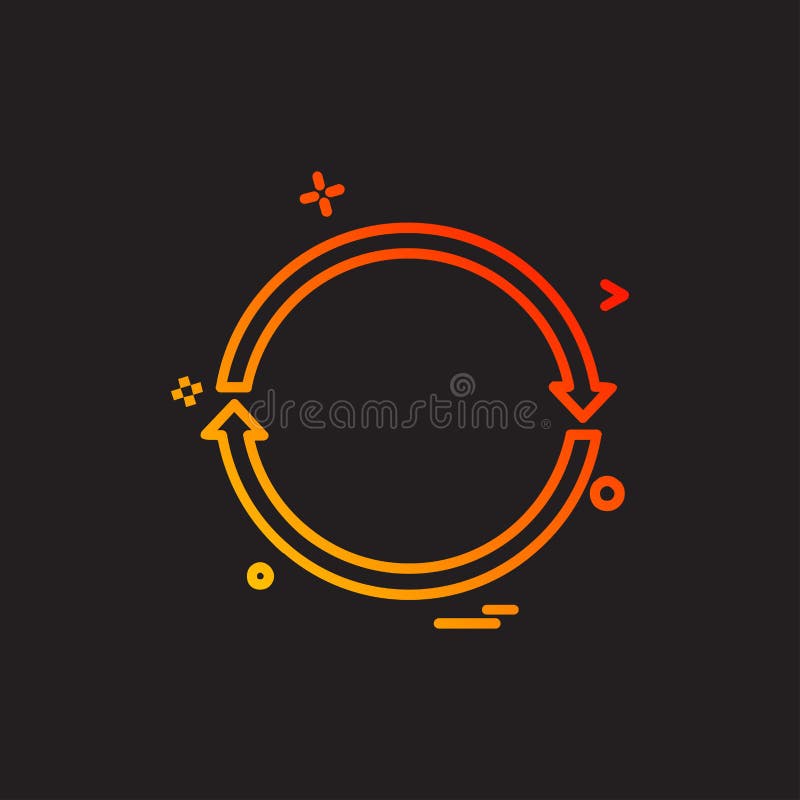 Reset icon design vector stock vector. Illustration of designator ...
