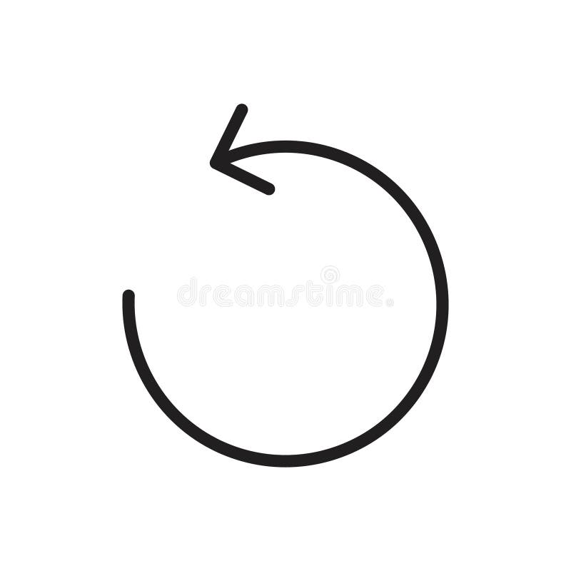 Reset Icon Simple Thin Outline Stock Vector - Illustration of digital ...