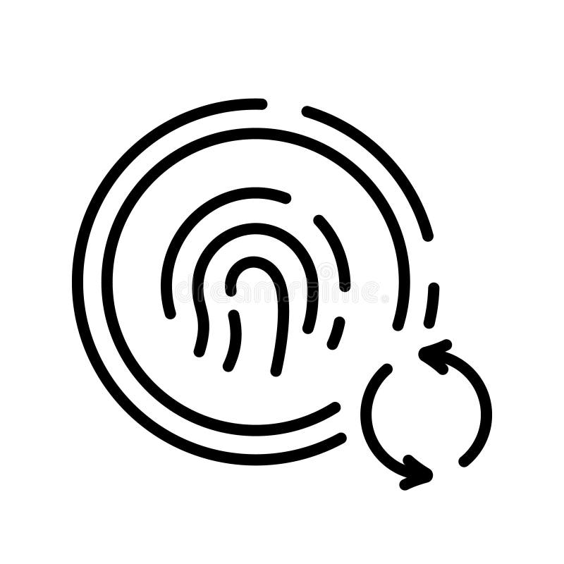Reset Password by Fingerprint Identification Line Icon. Update Touch ID ... Reset Password by Fingerprint Identification Line Icon. Update Touch ID ...