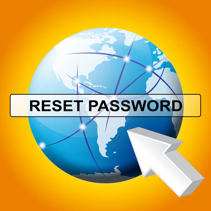 Reset Password Globe To Redo Security of PC - 3d Illustration Stock ...