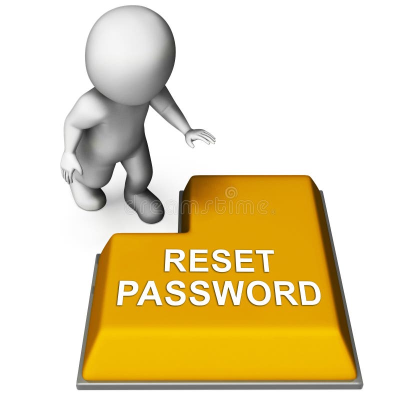 Reset Password Key To Redo Security of PC - 3d Illustration Stock ...