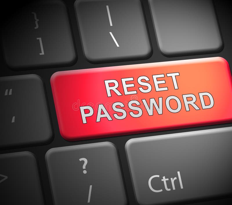 Reset Password Keyboard Key To Redo Security of PC - 3d Illustration ...