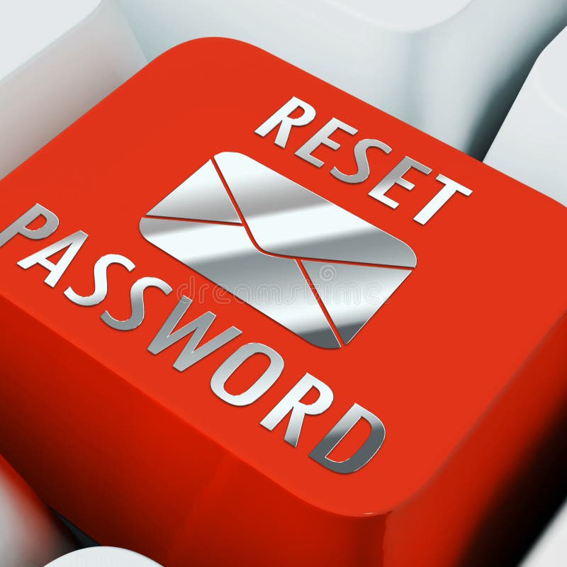 Reset Password Keyboard Key To Redo Security of PC - 3d Illustration ...