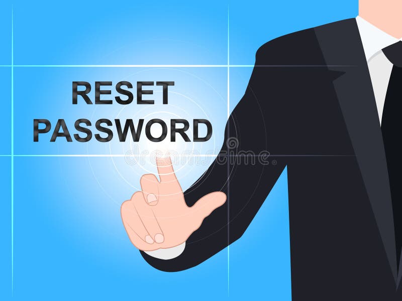 Reset Password Pressed To Redo Security of PC - 3d Illustration Stock ...
