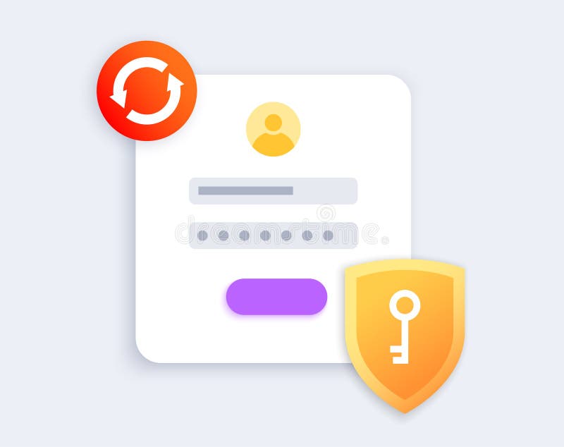 Reset password action stock vector. Illustration of reload - 252271507