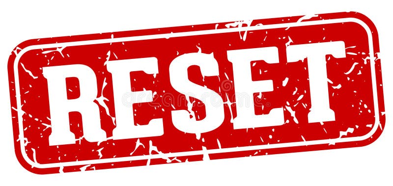 Reset Rectangular Sign. Reset Stamp Stock Vector - Illustration of ...