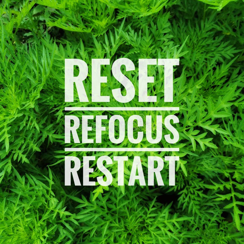 Reset, Refocus and Restart. Stock Image - Image of beautiful, knowledge ... Reset, Refocus and Restart. Stock Image - Image of beautiful, knowledge ...