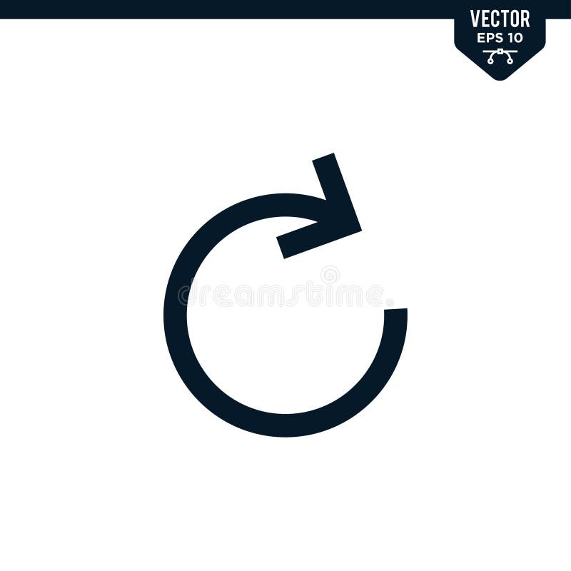 Reset or Refresh Icon Collection in Glyph Style Stock Vector ...