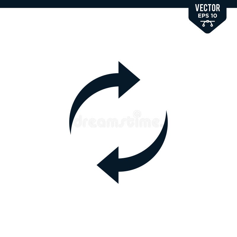 Reset or Refresh Icon Collection in Glyph Style Stock Vector ...