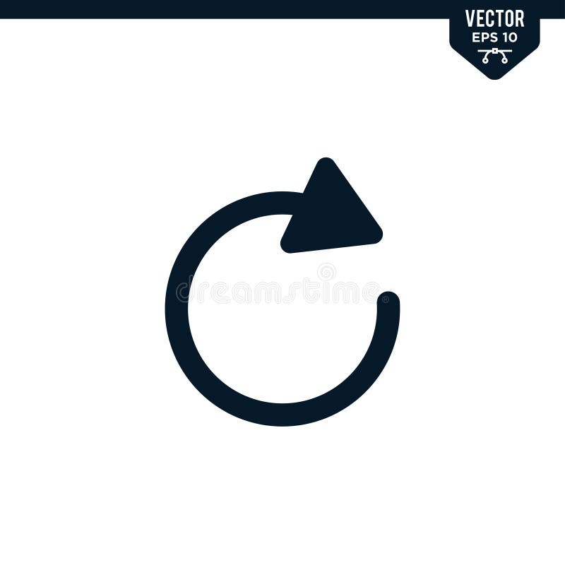 Reset or Refresh Icon Collection in Glyph Style Stock Vector ...
