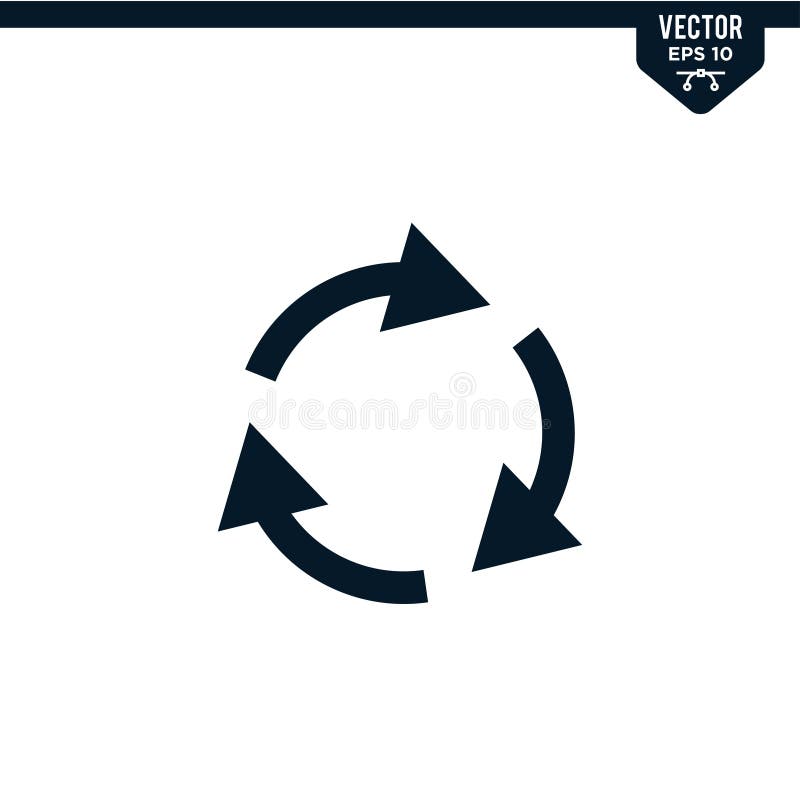 Reset or Refresh Icon Collection in Glyph Style Stock Vector ...