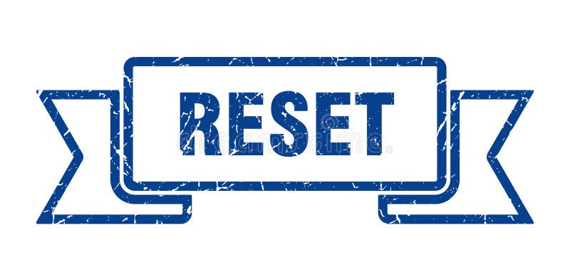 Reset Ribbon. Reset Grunge Band Sign Stock Vector - Illustration of ...
