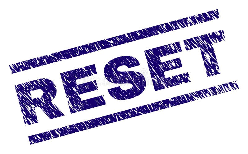 Scratched Textured RESET Stamp Seal Stock Vector - Illustration of ...
