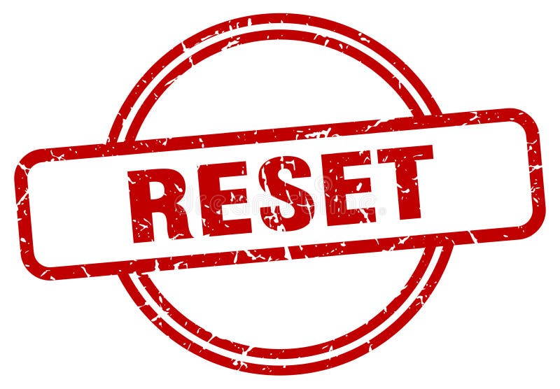 Reset Label Sign. Round Stamp. Band. Ribbon Stock Vector - Illustration ...