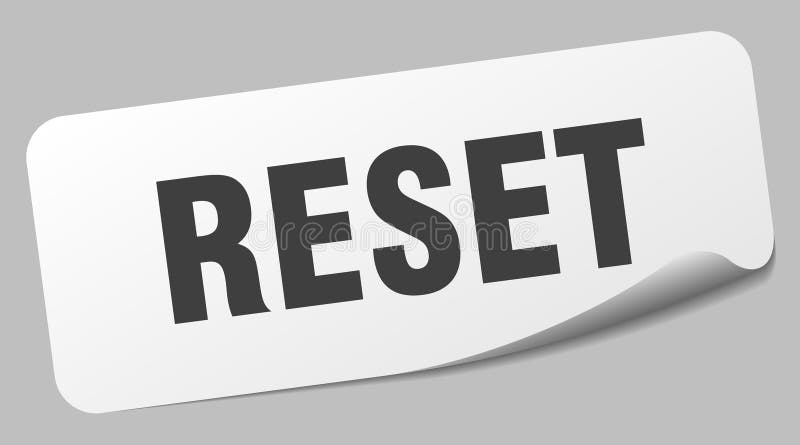Reset Sticker. Reset Sign on Transparent Background Stock Vector ...