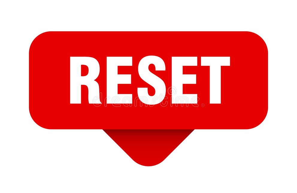 Reset Sticker. Reset Sign on Transparent Background Stock Vector ...