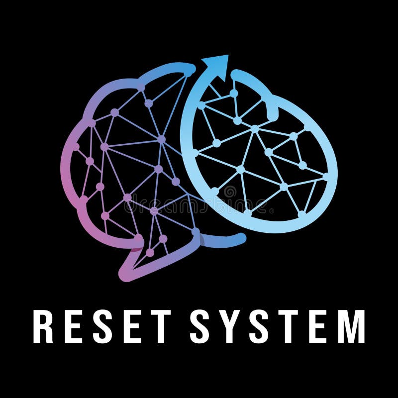 Reset System brain logo stock illustration. Illustration of ...