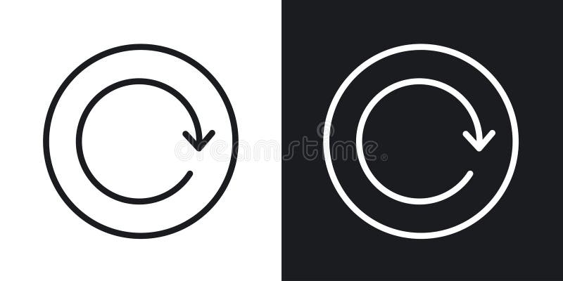 Reset vecor icon set stock vector. Illustration of back - 340496055